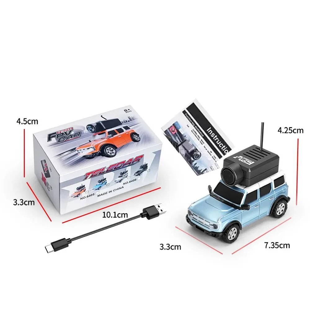 Радиоуправляемые машинки WLtoys 1:64 Mini 6405 с HD камерой, гоночный автомобиль 120 Широкоугольный 2.4G 720P с двойным управлением