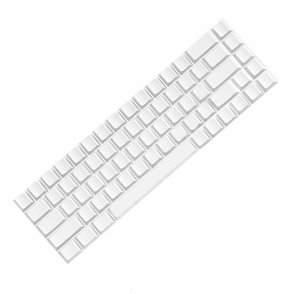 68-клавишные белые кейкапы без надписей