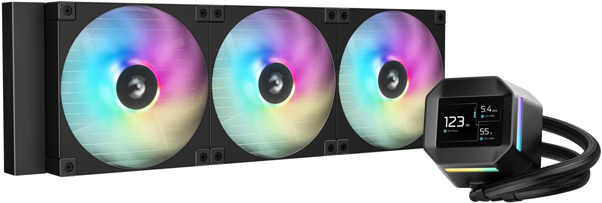 Система водяного охлаждения Deepcool LM420 ARGB Soc-AM5/AM4/1200/1700/1851 черный 4-pin 25.2dB Al LC
