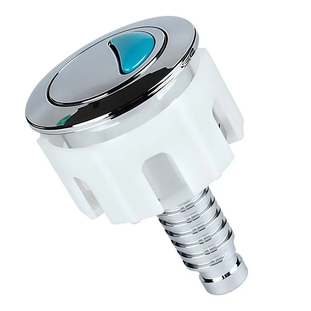 Кнопка смыва ABS, легкая замена, повышенная долговечность для ванной, Круглый серебро