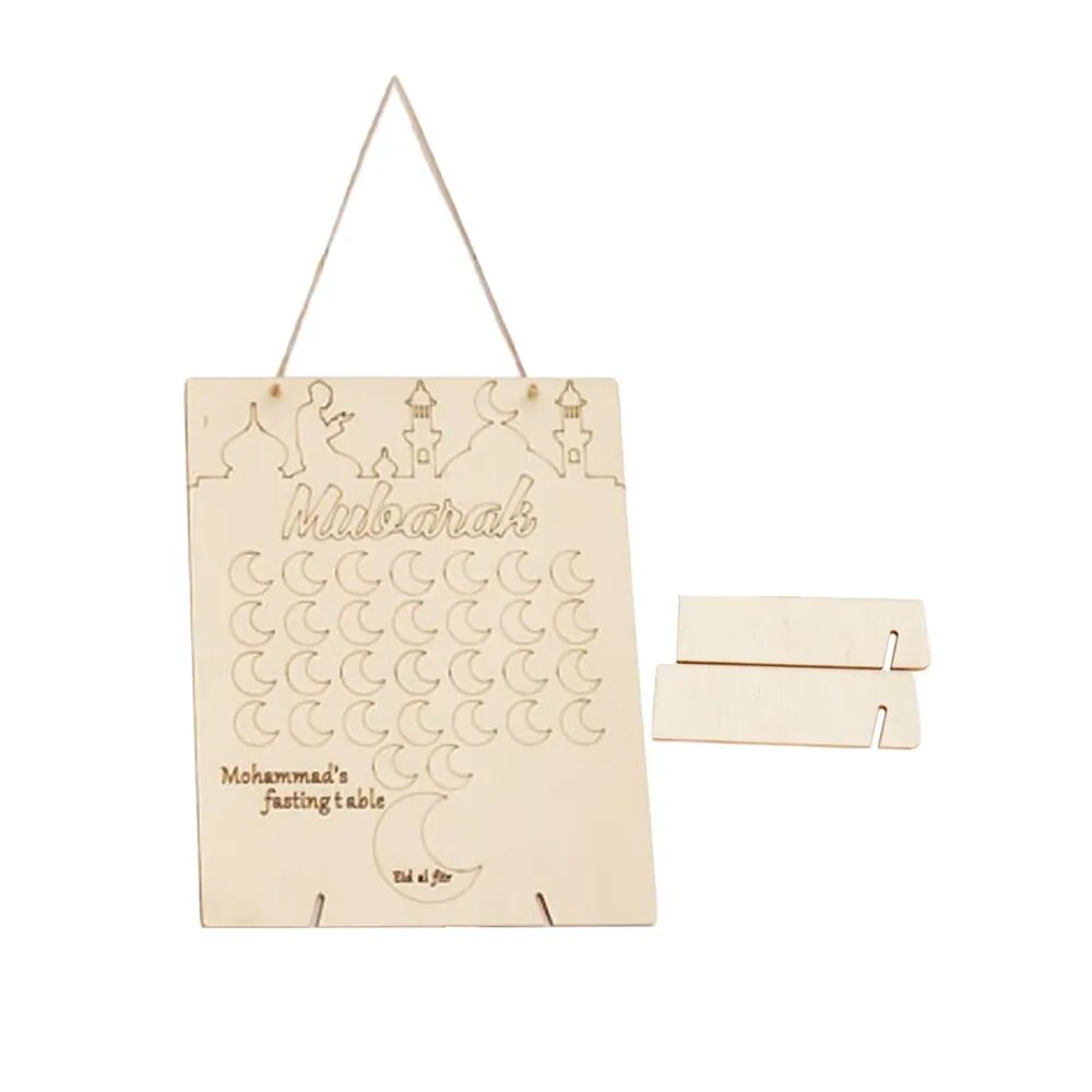Деревянный календарь обратного отсчета Рамадан с возможностью самостоятельного раскрашивания, украшение к празднику Ид Мубарак