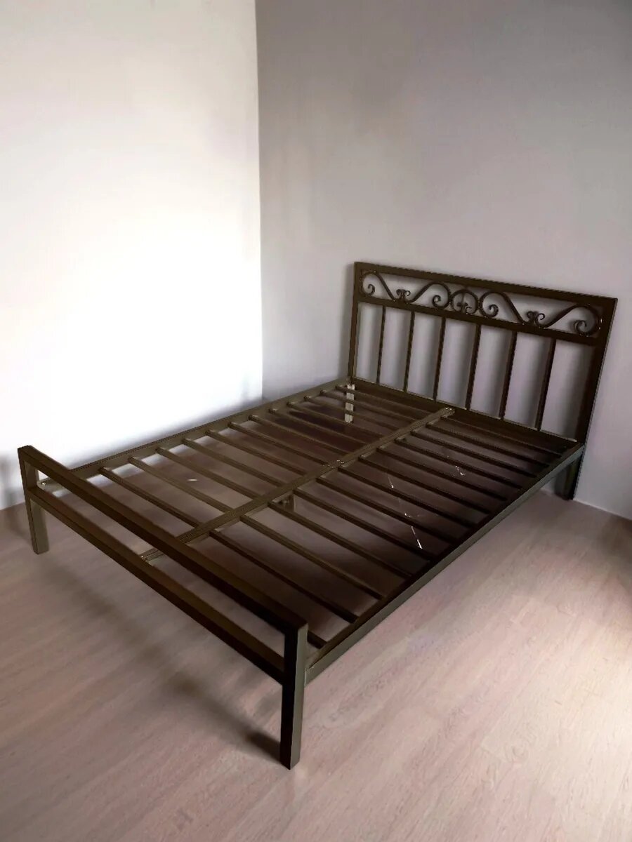 Кровать LOFT Mebel Мира 140, двуспальный, с кованым каркасом, металлическая