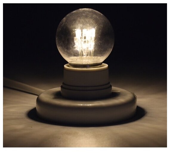 Лампа-шар светодиодная Neon-night с цоколем E27, диаметр 45 мм, 6 LED, 1 Вт, тепло-белая, 405-126