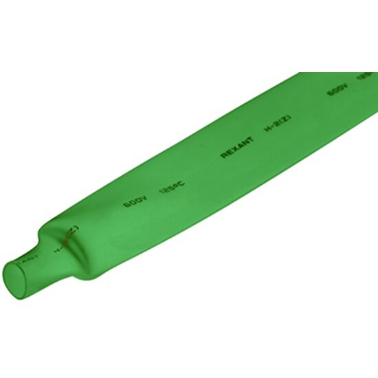 Термоусадочная трубка Rexant 20,0/10,0 мм зеленая (10 шт. по 1 м.), 22-0003