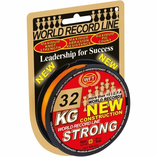 Плетеный шнур Wft KG STRONG Orange 300 м, 022 мм