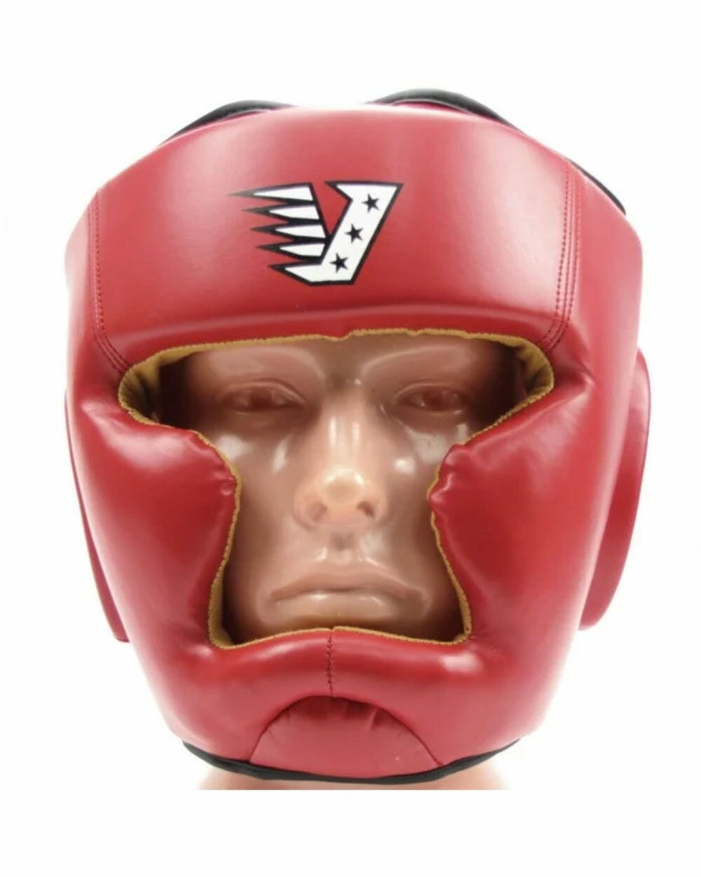 Шлем боксерский тренировочный "Velo 3 flex" - размер XL / закрытый / красный
