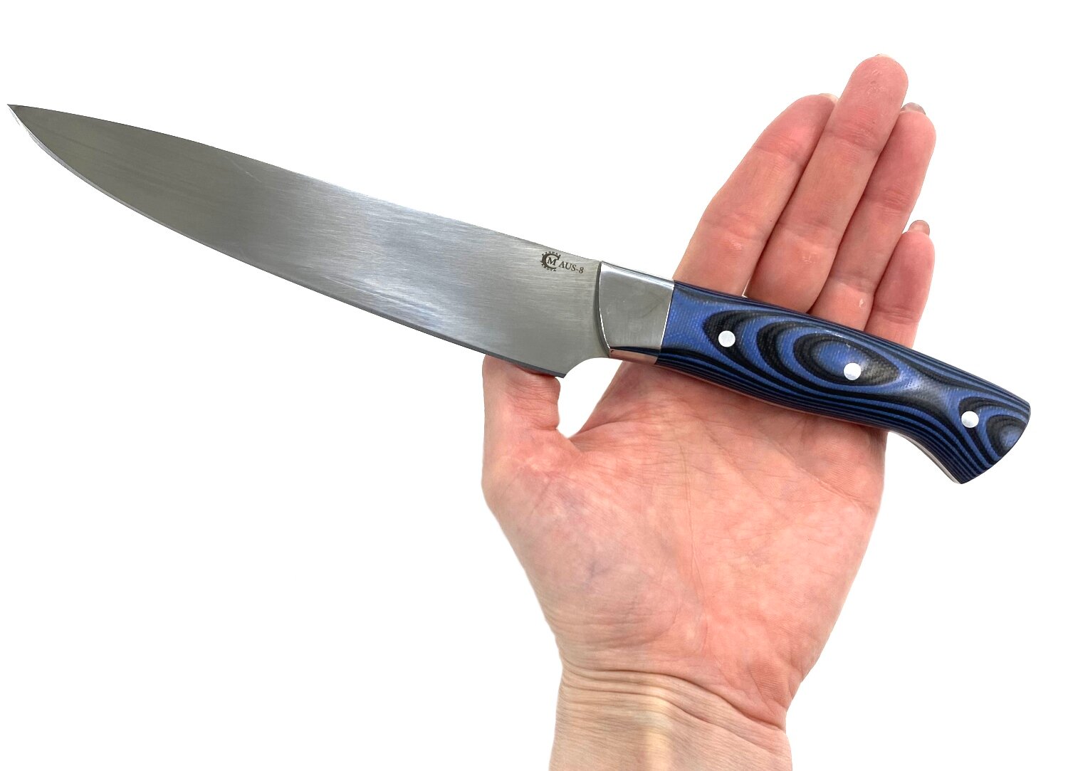 Кухонный нож Хлебный-2, цельнометаллический, AUS-8, G10