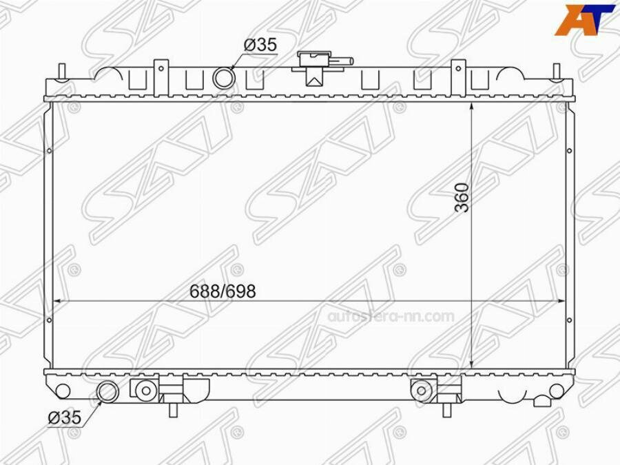 SAT SGNS000212 Радиатор Nissan Almera 00-06 / Primera 01-08