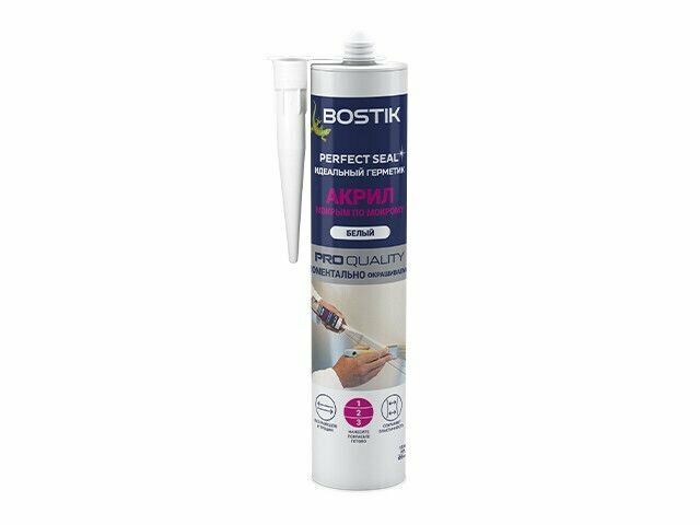 Герметик акриловый Bostik Perfect Seal Мокрым по мокрому 300 мл.