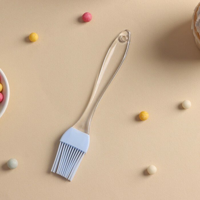 Кисть «Лёд», 17 см, цвет голубой