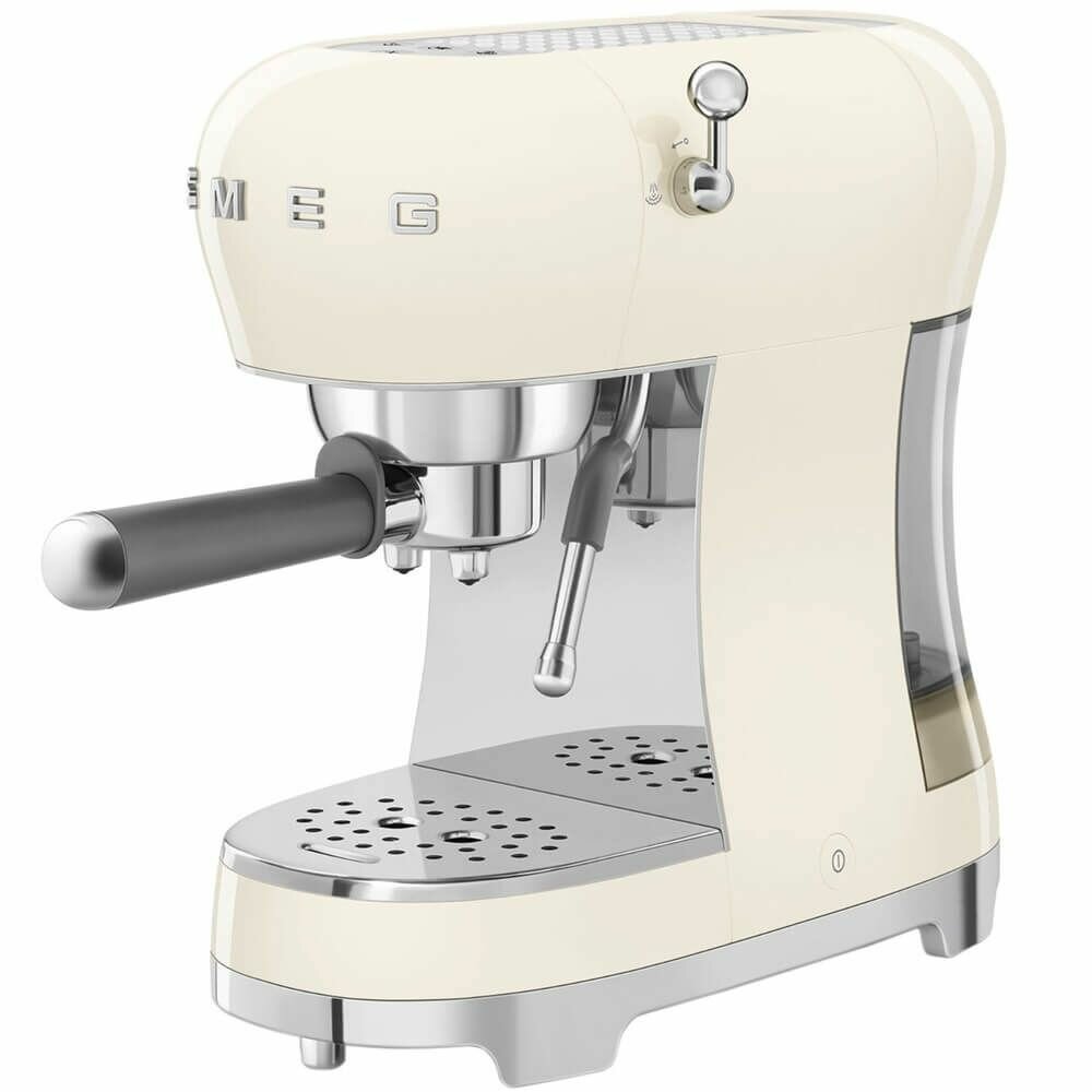 Кофеварка рожковая SMEG ECF02CREU, кремовая, официальная гарантия