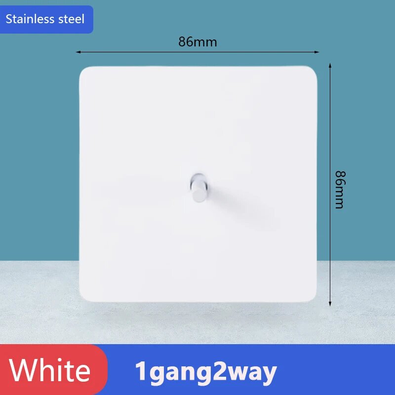 Тумблер Белый панельный ретро-переключатель из нержавеющей стали AC110-250V 1 2 3 4 Gang 2 1gang2way