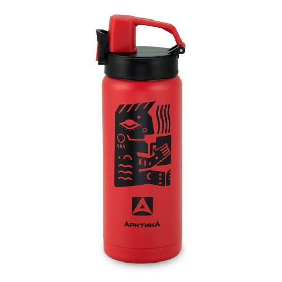 Термокружка Арктика 702-500-RDTAC красная, ацтек, 500 мл