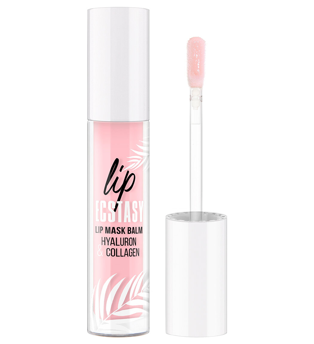 Бальзам для губ маска LUXVISAGE LIP ECSTASY hyaluron & collagen тон 601 Rose