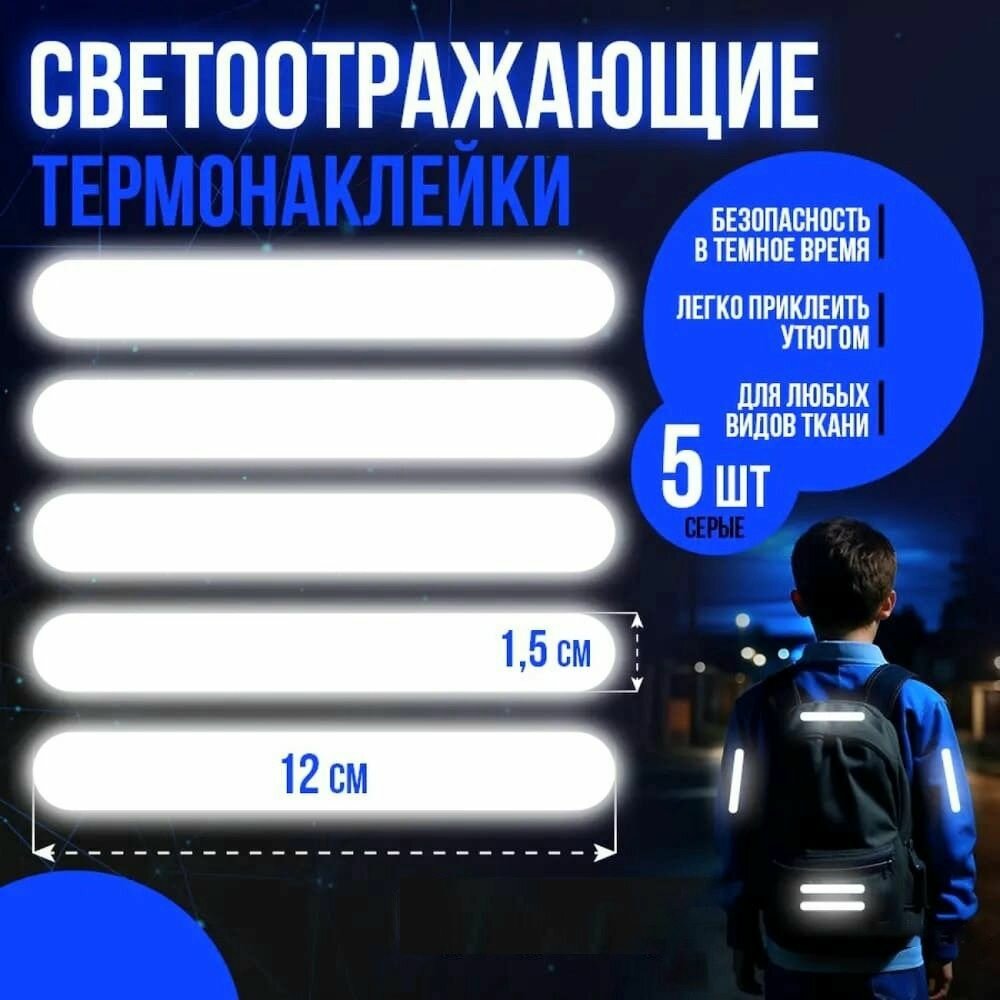 "Светоотражающая термонаклейка" для рюкзаков и одежды