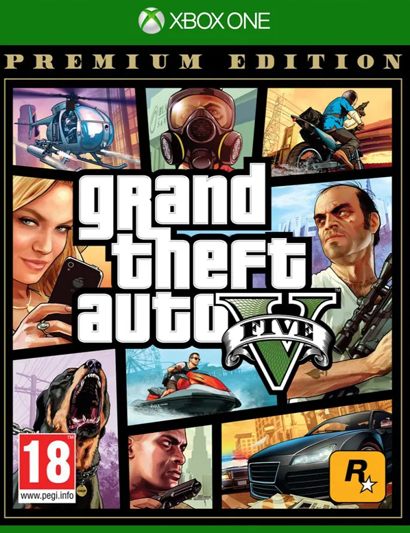 Игра Grand Theft Auto 5 Premium Edition, GTA 5 для Xbox One (Русские субтитры)