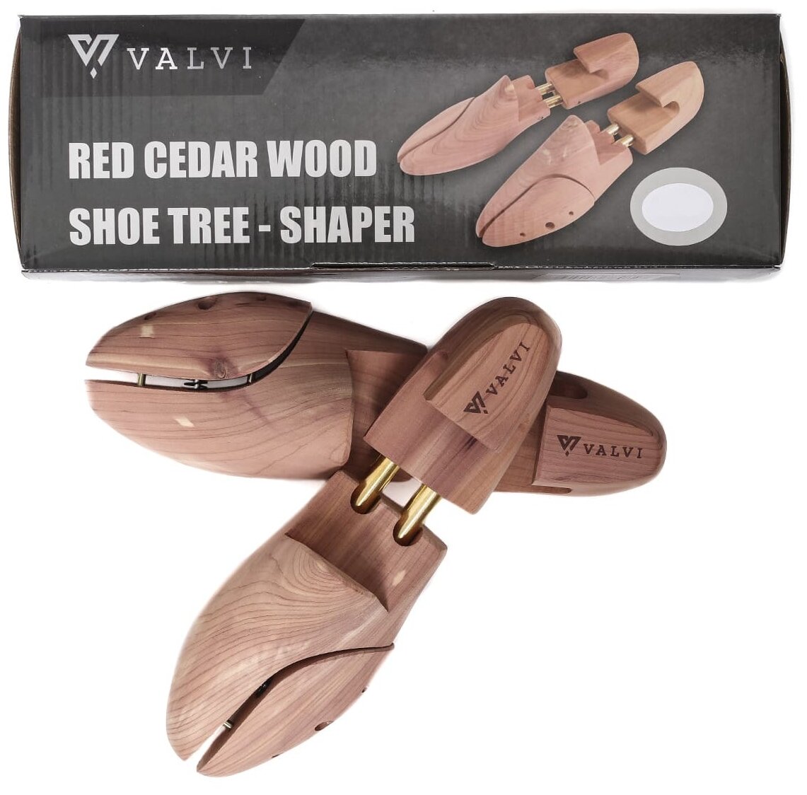 Формодержатели VALVI для обуви на плоской подошве подпружиненные, две плоскости, кедр, размер 42/43