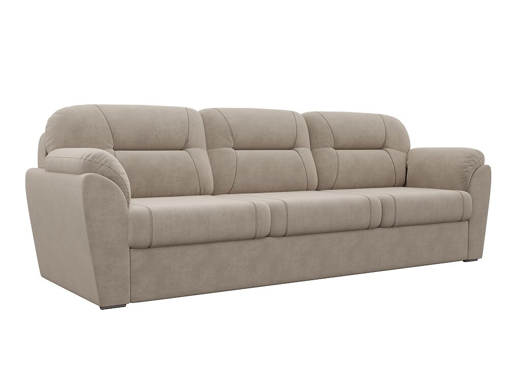 Прямой диван Бостон Luxe Бежевый Вельвет, дельфин, 255х90х100 см