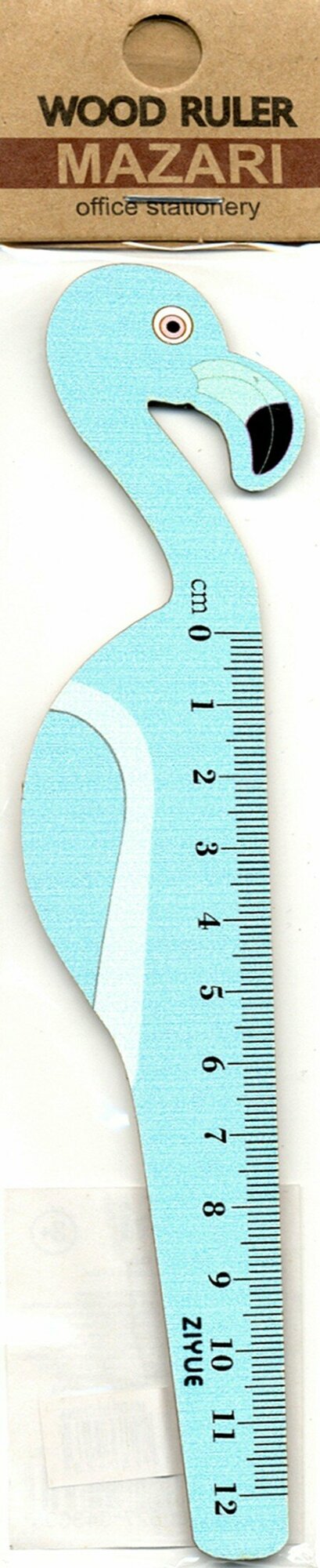 Линейка деревянная "Flamingo" (12 см) (M-9732)