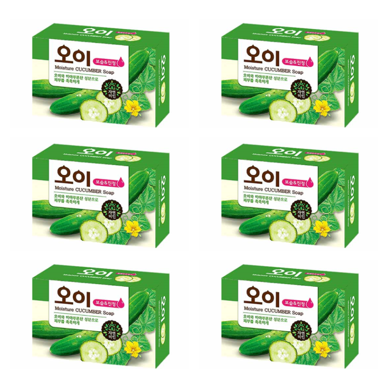 Mukunghwa Мыло для тела Moisture Cucumber Soap 100 гр 6 шт
