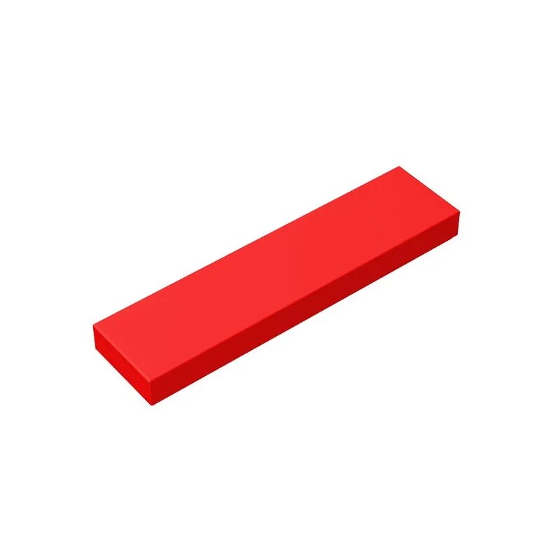 Красные технические блоки GOBRICKS 1x4, Цвет: 010