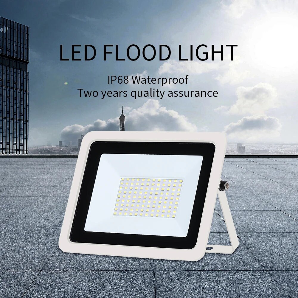 Aprillight Светодиодный прожектор 10-100Вт IP68 White shell, Cold white, 100 Вт