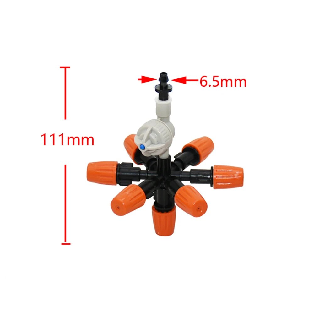 Распылитель для садового орошения WZCWJNLGM 7-Way Оранжевый, Barb