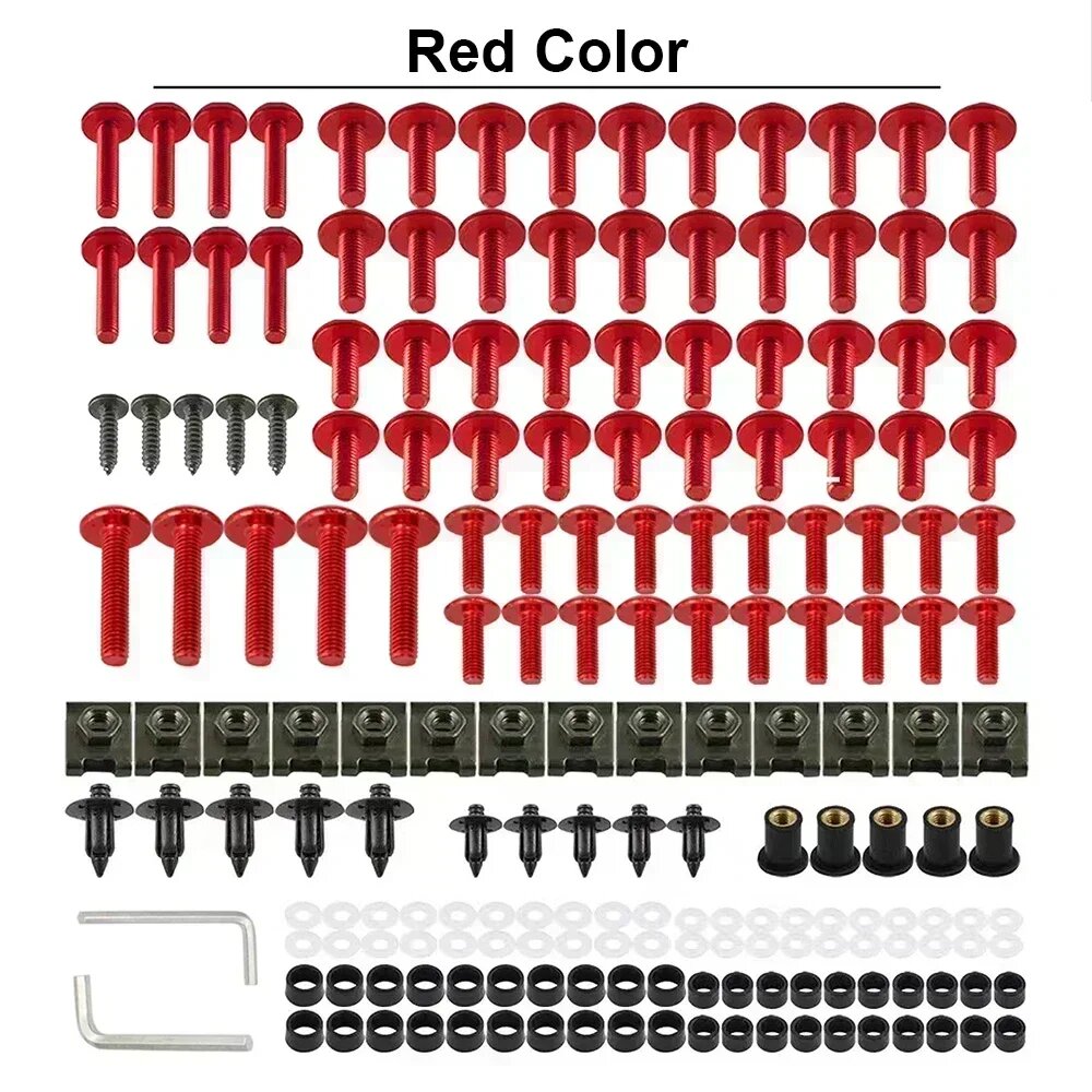 Для Benelli Tnt 125 135 300 600 Tnt125 Tnt135 Tnt300 Tnt600 Bn600 Комплект болтов обтекателя комплект винтов аксессуары для мотоциклов Красный, Красный