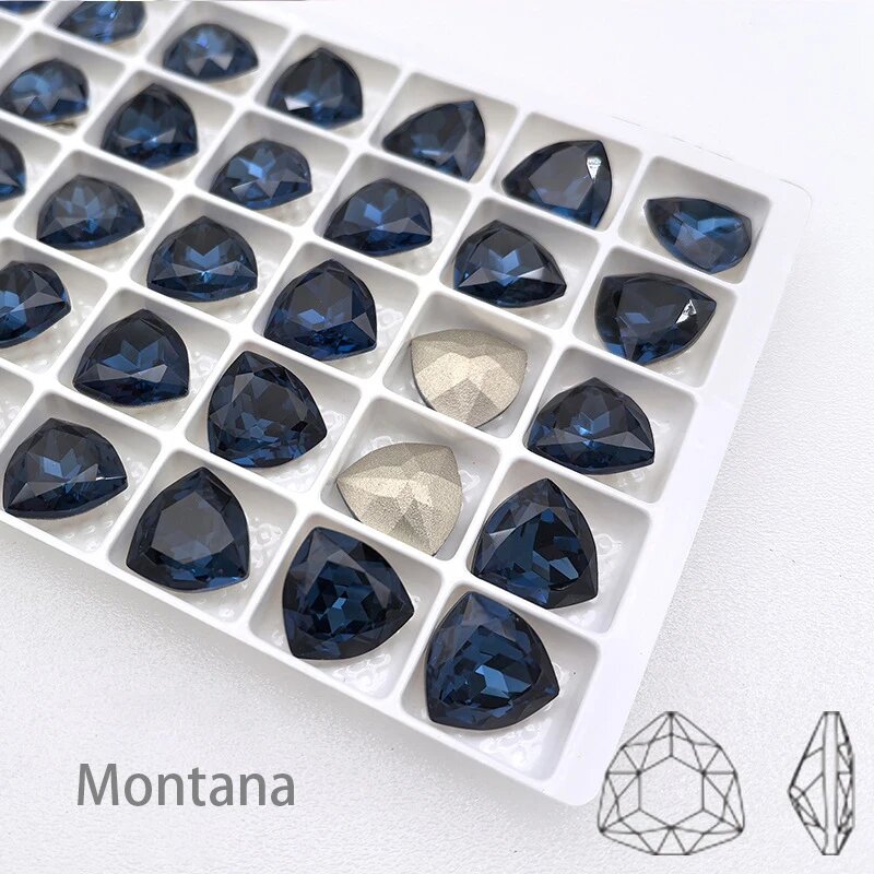 Стразы Montana треугольные 7x12 мм