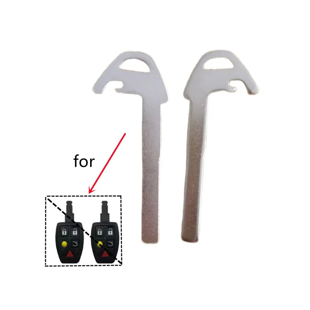 2 шт./лот, пустой умный аварийный ключ, необрезанное лезвие для Volvo S90 S60 S40 XC60 XC90 D