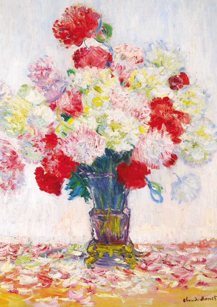 Постер. Клод Моне. Ваза пионов. Формат А3.