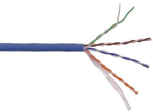 Кабель Lanmaster UTP LAN-5EUTP-HFLT-BL 4 пары, кат. 5e, нг(А)-HFLTx, 305м. синий