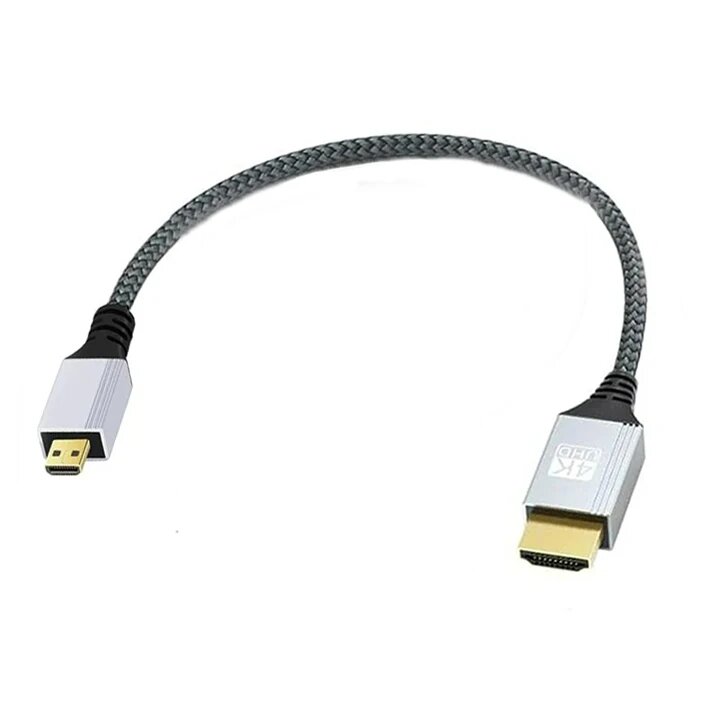 Micro HDMI-HDMI кабель nku 4K 0.3m Straight