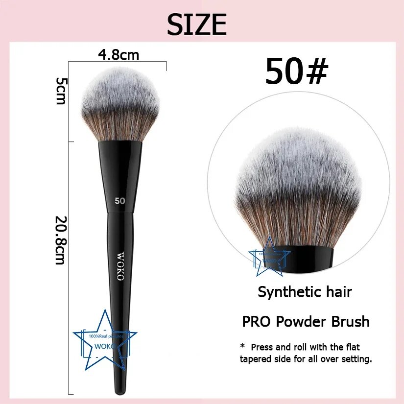 WOKO 50# PRO Powder Brush, Synthetic hair, 20.8cm