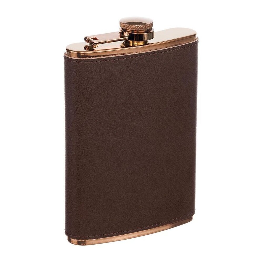 S.Quire GS03-8 Фляга s.quire 0,24 л, сталь/кожа спилок, коричневая