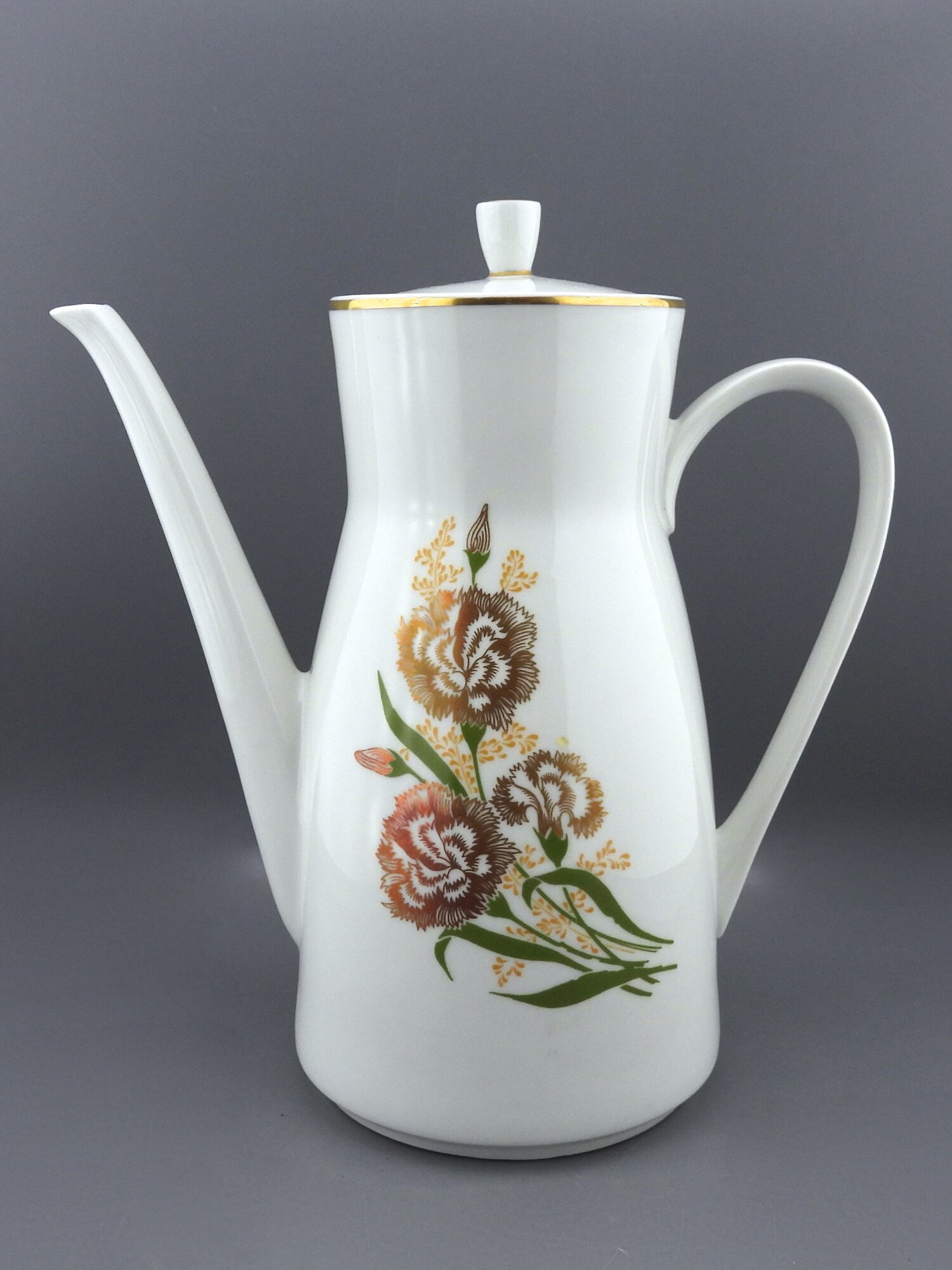 Кофейник "Гвоздики" фарфор Freiberger Porzellan1970-е гг