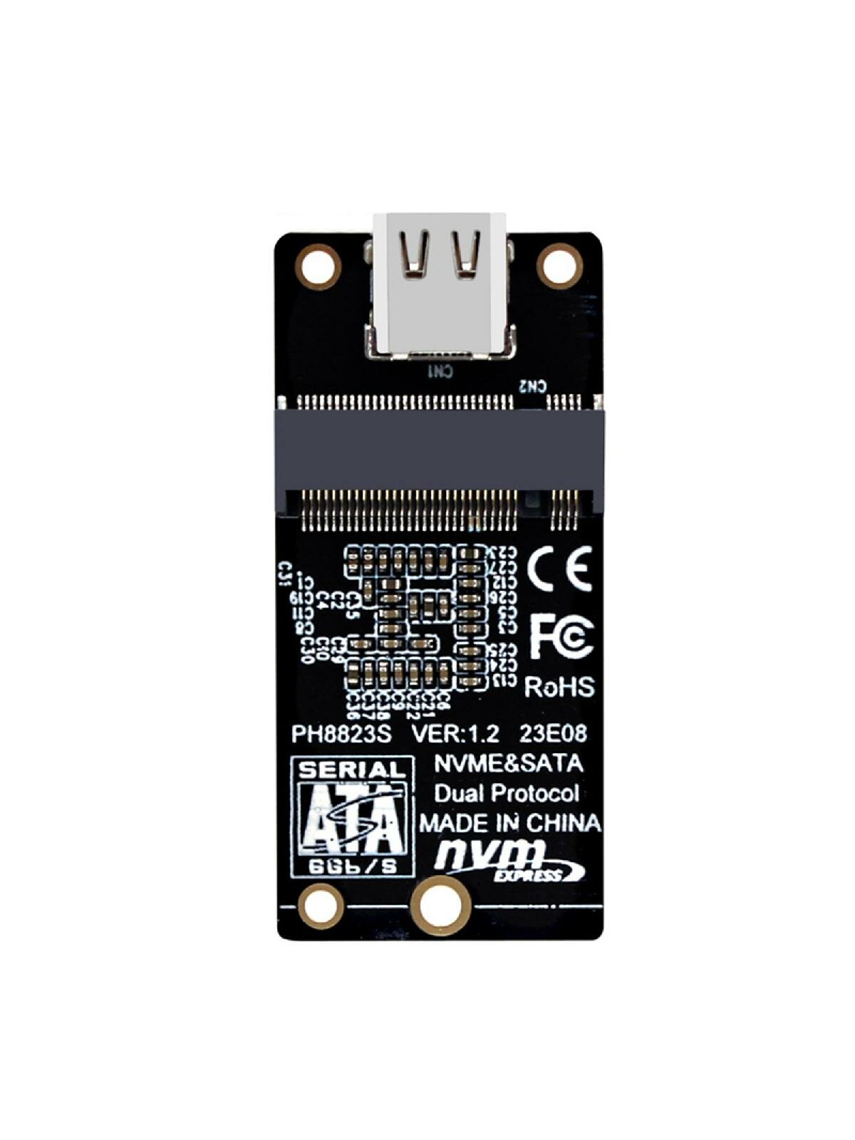 M.2 NVME DualProtocol Hard Drive Enclosure Adapter JMS581 Controller HighPerformance 1000MB Support 2230 2242 2260 2280