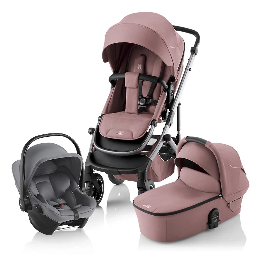 Детская коляска 3в1 Britax Römer Smile 5Z, цвет Dusty Rose (Пыльно-розовый), артикул производителя SM37986 / 2000038429
