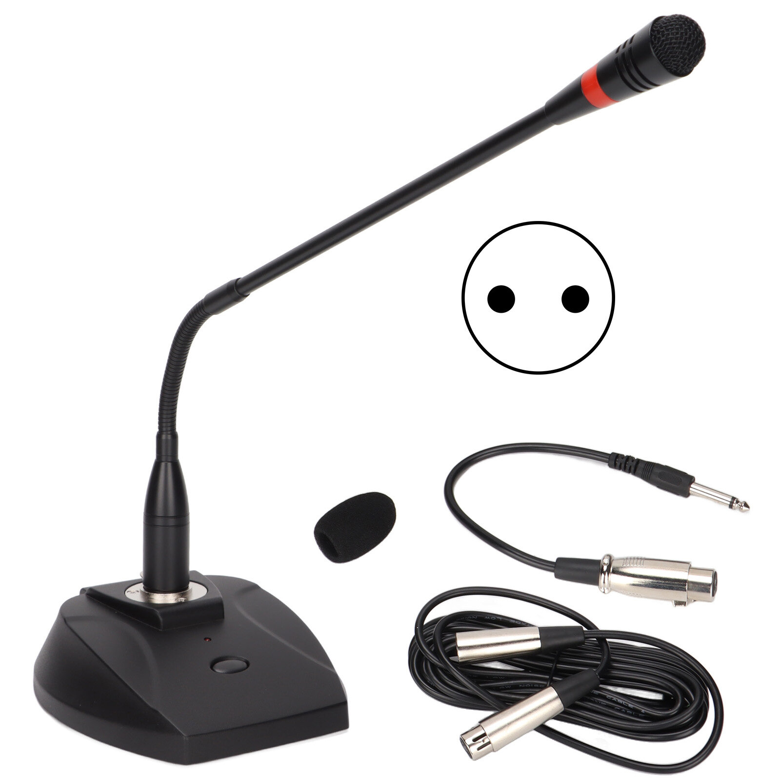 Микрофон настольного микрофона Gooseneck Wired Microphone с xlr -головкой до 6,35 мм кабеля для конференц -речи 100–240VEU Проводка