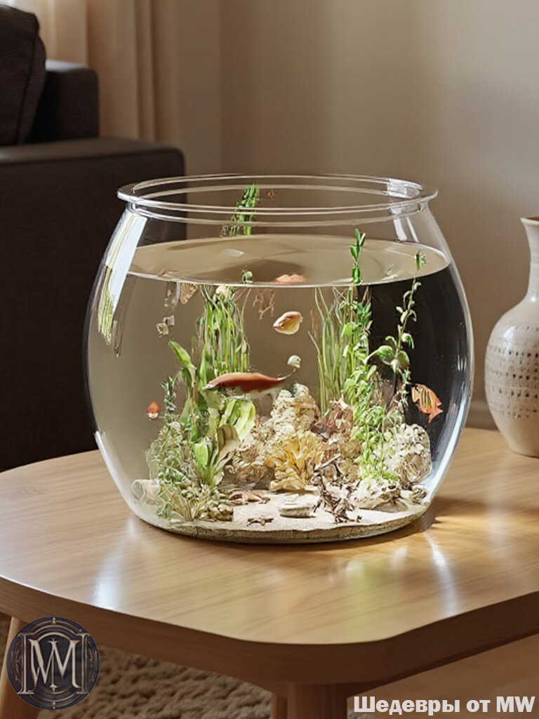 Круглый аквариум, сломать нельзя