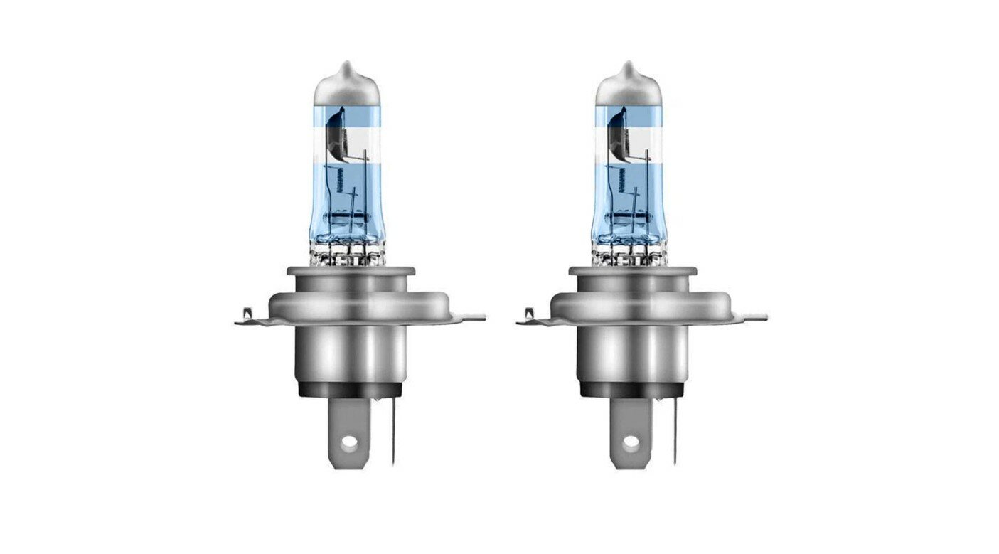 Набор ламп 12Vх60/55W H4+150% OSRAM NIGHT BREAKER LASER 4050K 2 штуки комплект