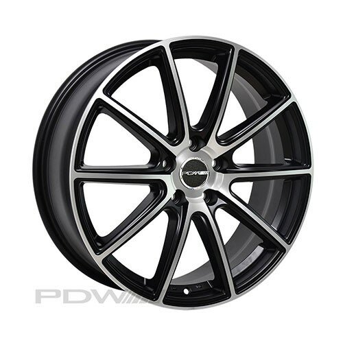 Колесный диск Pdw 5208 8x19/5x108 D67.1 ET45 черный матовый С полировкой