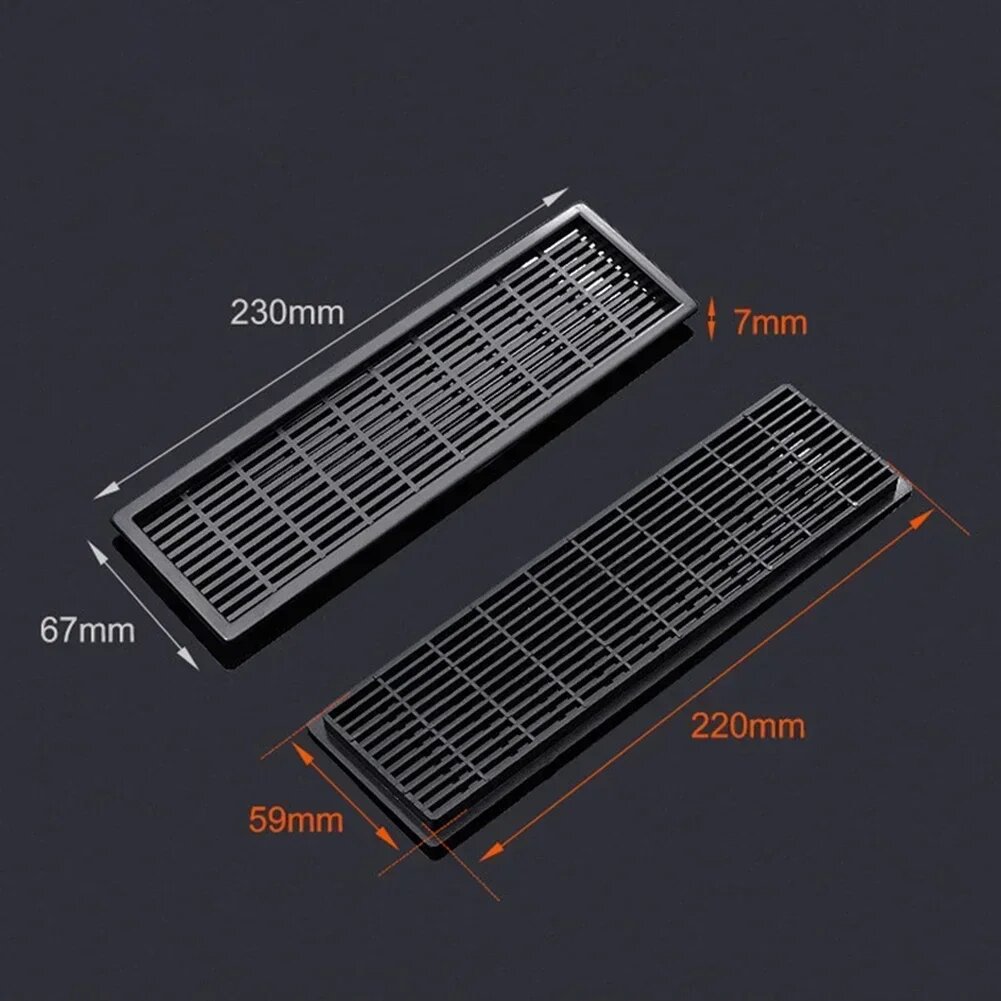 Вентиляционная решетка LEENKEA 230x67x7 мм, Black