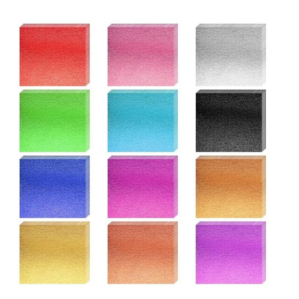 240 Листов 12 Цветов Листы Сусального Золота Листы Золотой Фольги Имитация Бумаги Сусального Золота Листы Золотой Фольги для Росписи Ногтей