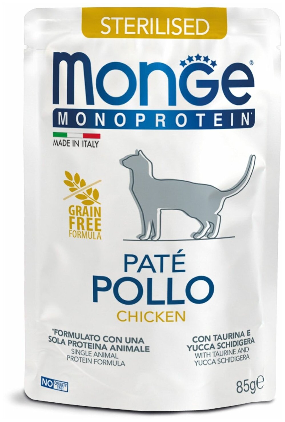Пауч Monge Cat Monoprotein Pouch для стерилизованных кошек с курицей 85г