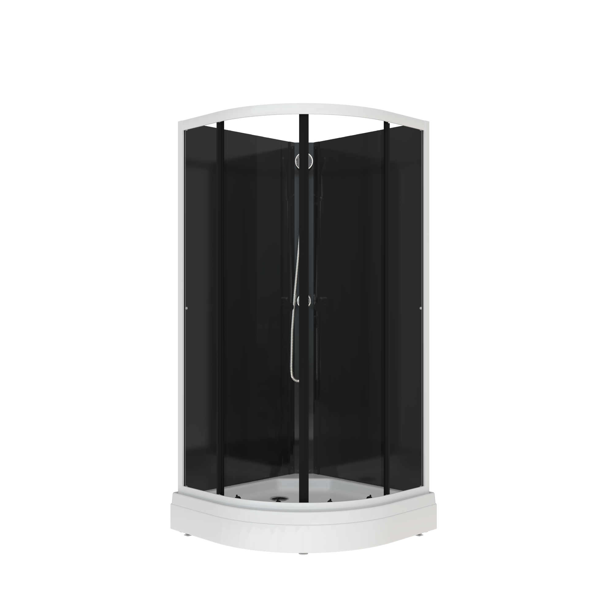 Душевая Кабина Triton Нова 88х88 А Без крыши, низкий поддон, поддон 1/4круга, стекла прозрачные, (ДН4), сифон