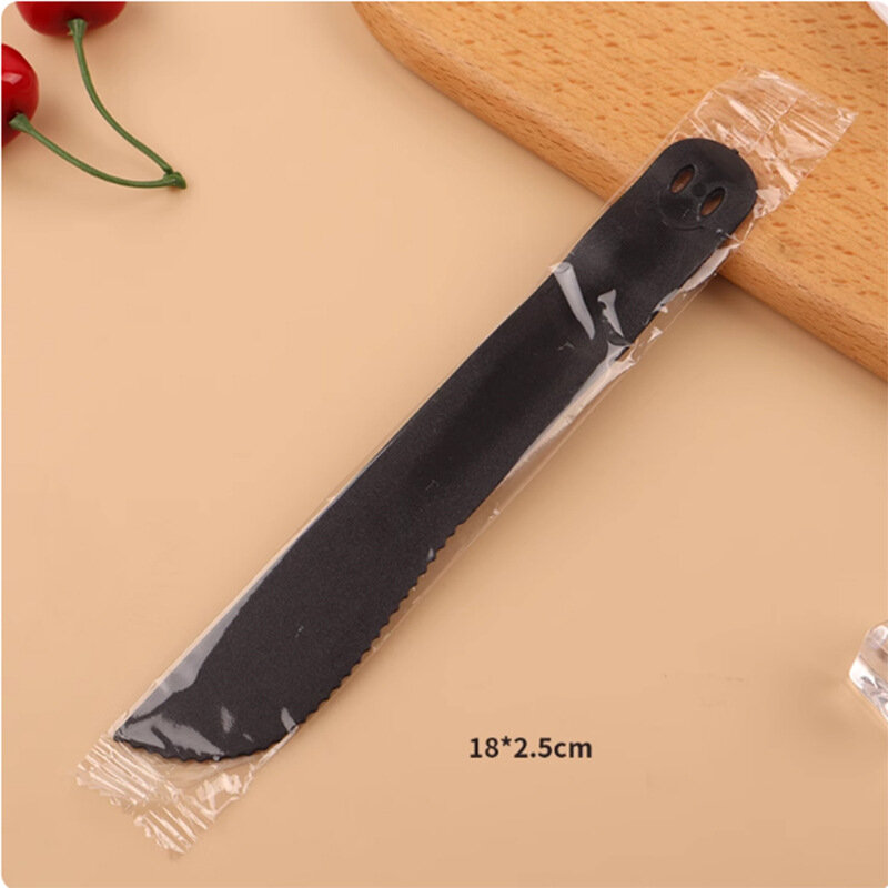 Одноразовый резак для торта PS, экологически чистый пластик, нож с улыбающимся лицом, нож для десертов, фруктов и глазури, оптовая продажа