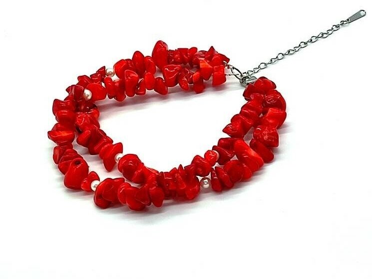 Браслет-нить, коралл