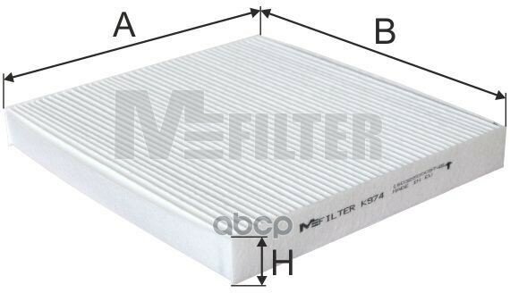 Фильтр салона! Mazda 2 1.25/1.4/1.6 03>/6 1.8/2.0/2.3/2.0Di 02-07 M-Filter арт. K974