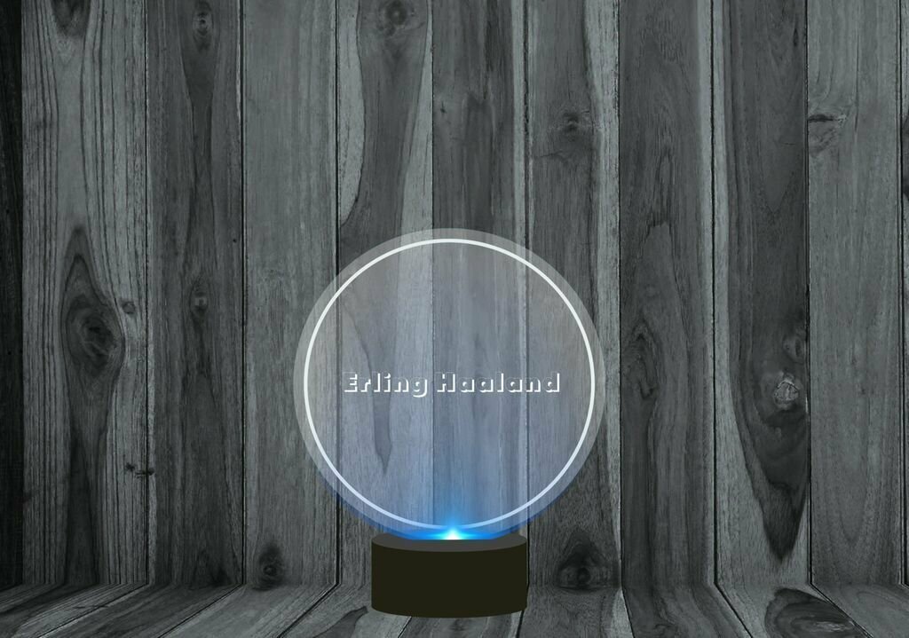 3D светильник, ночник Эрлинг Холанн, Erling Haaland №2